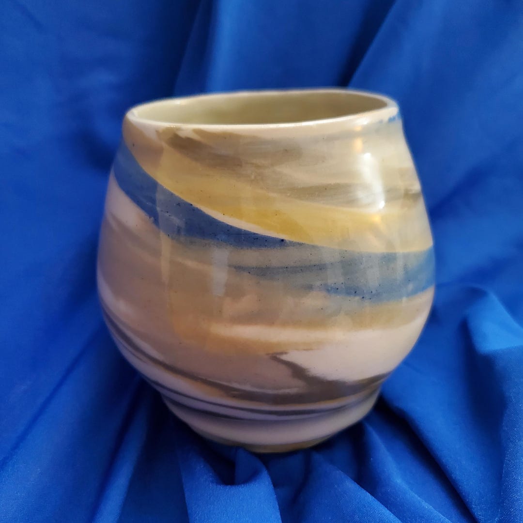 Agateware Swirl Vase - Etsy