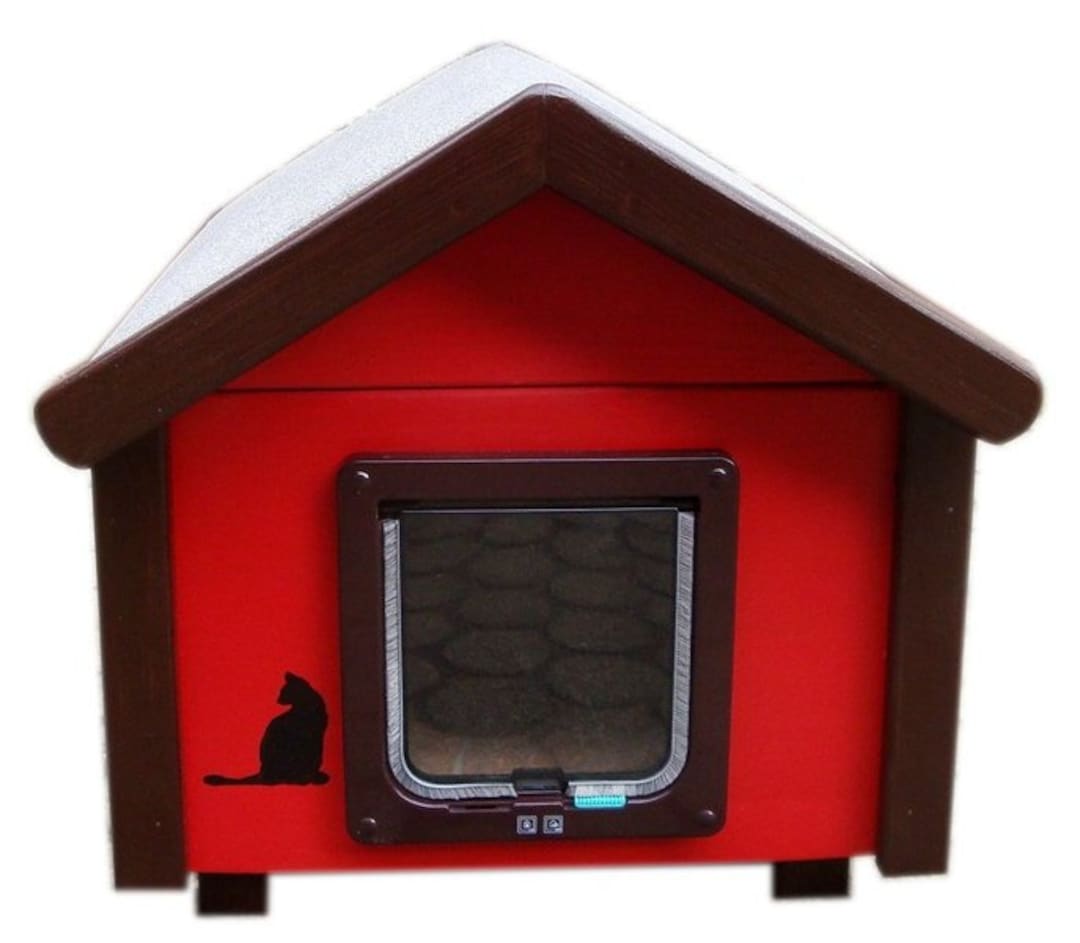 Outdoor Cat House Chinatown With Cat Flap - Etsy