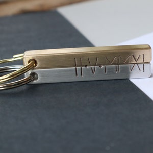 Personalised Pair of Key Rings, Couple's Keyrings, Two Keyrings ...
