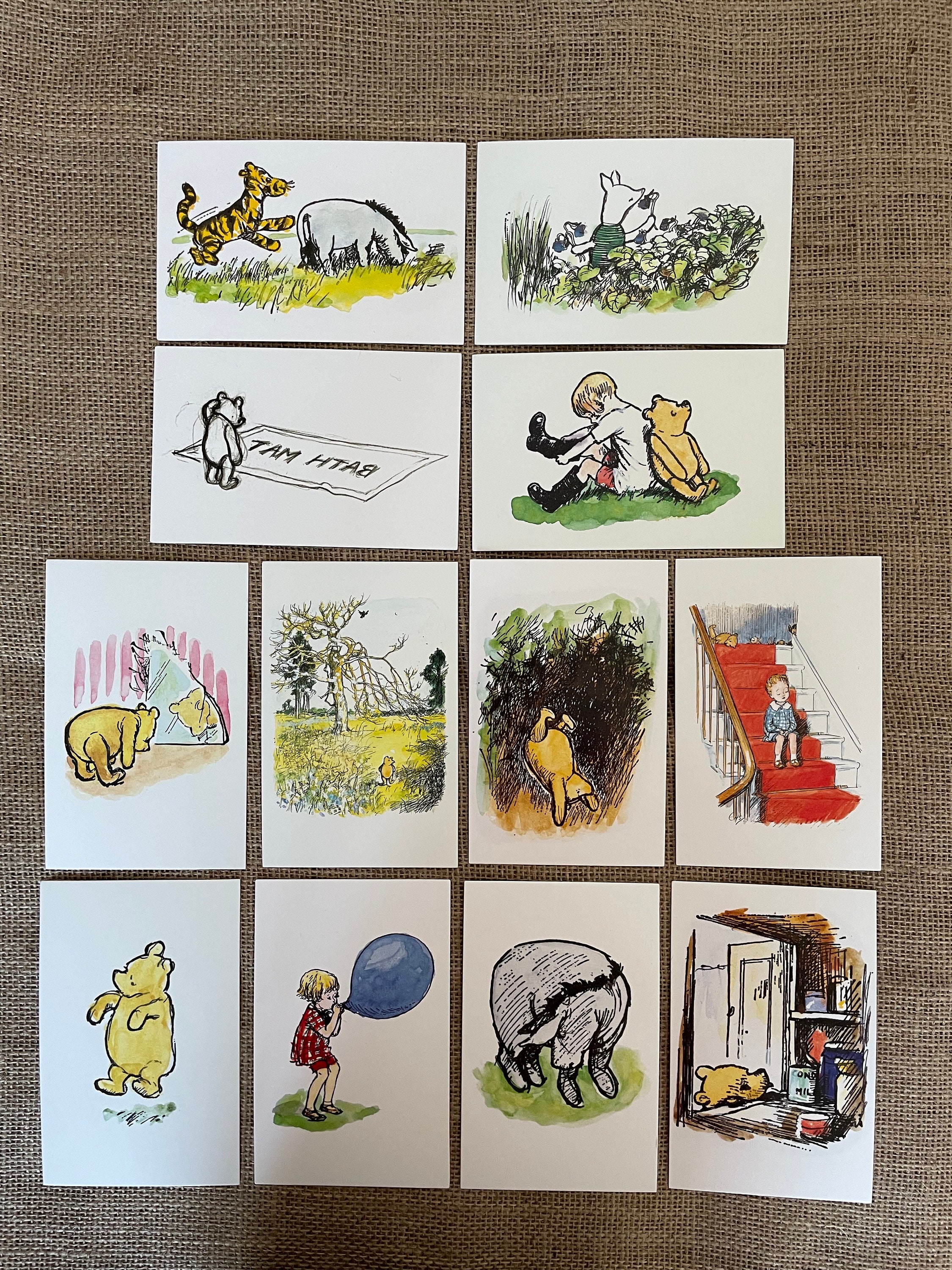 Set of 12 Winnie the Pooh Postcards - Etsy