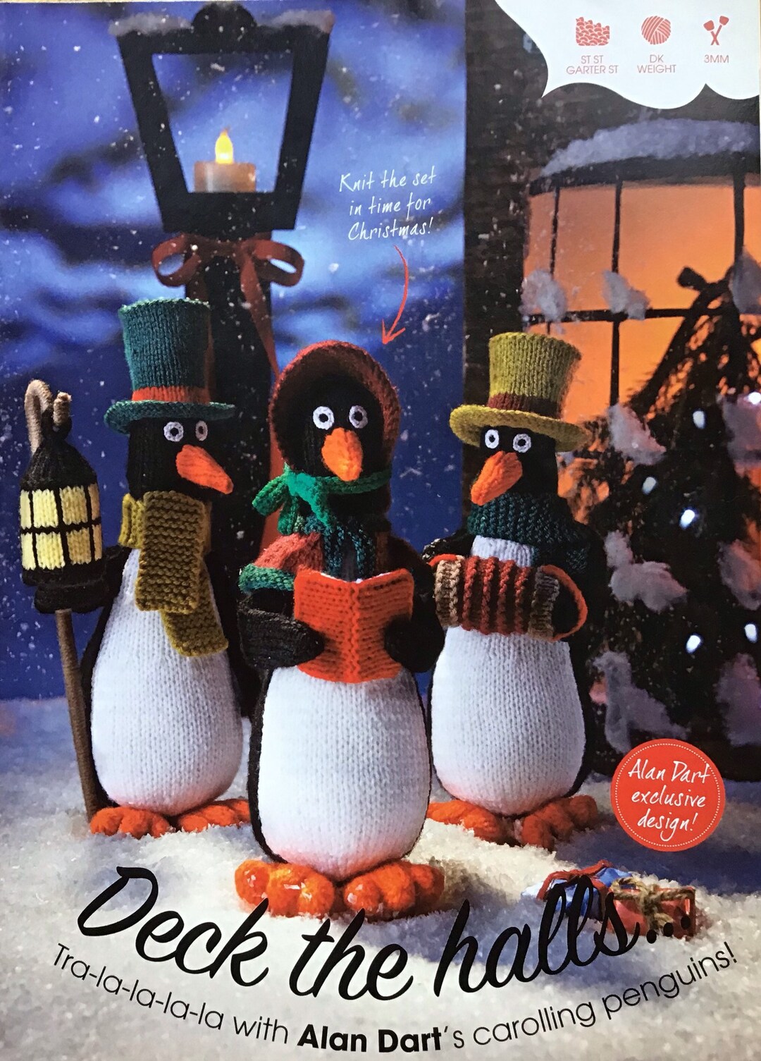 Alan Dart Knitting Pattern for Deck the Halls Carolling - Etsy