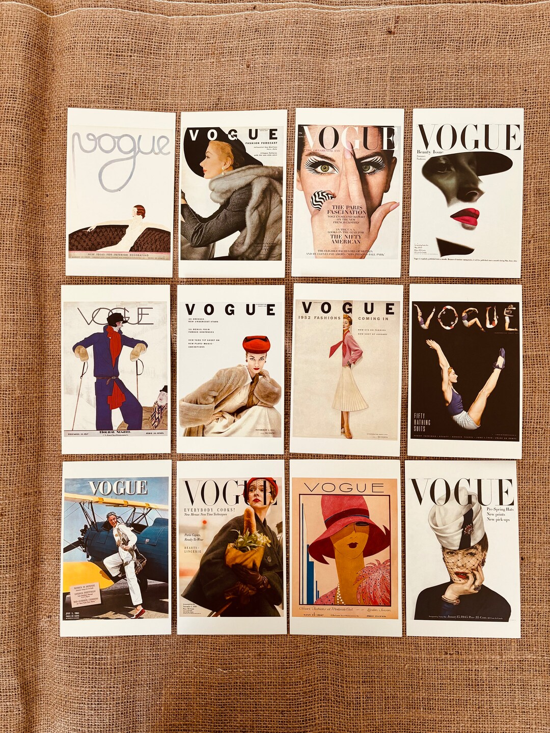 Set of 12 Vogue Magazine Cover Postcards - Etsy