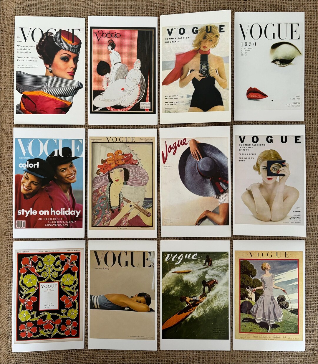 Set of 12 Vogue Magazine Cover Postcards - Etsy