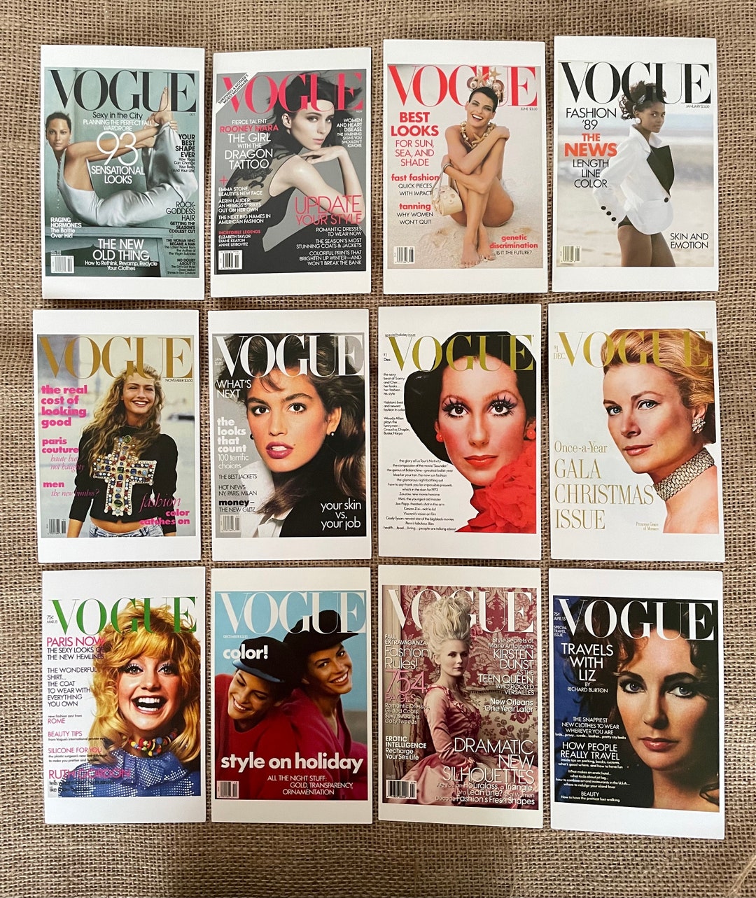 Set of 12 Vogue Magazine Cover Postcards - Etsy