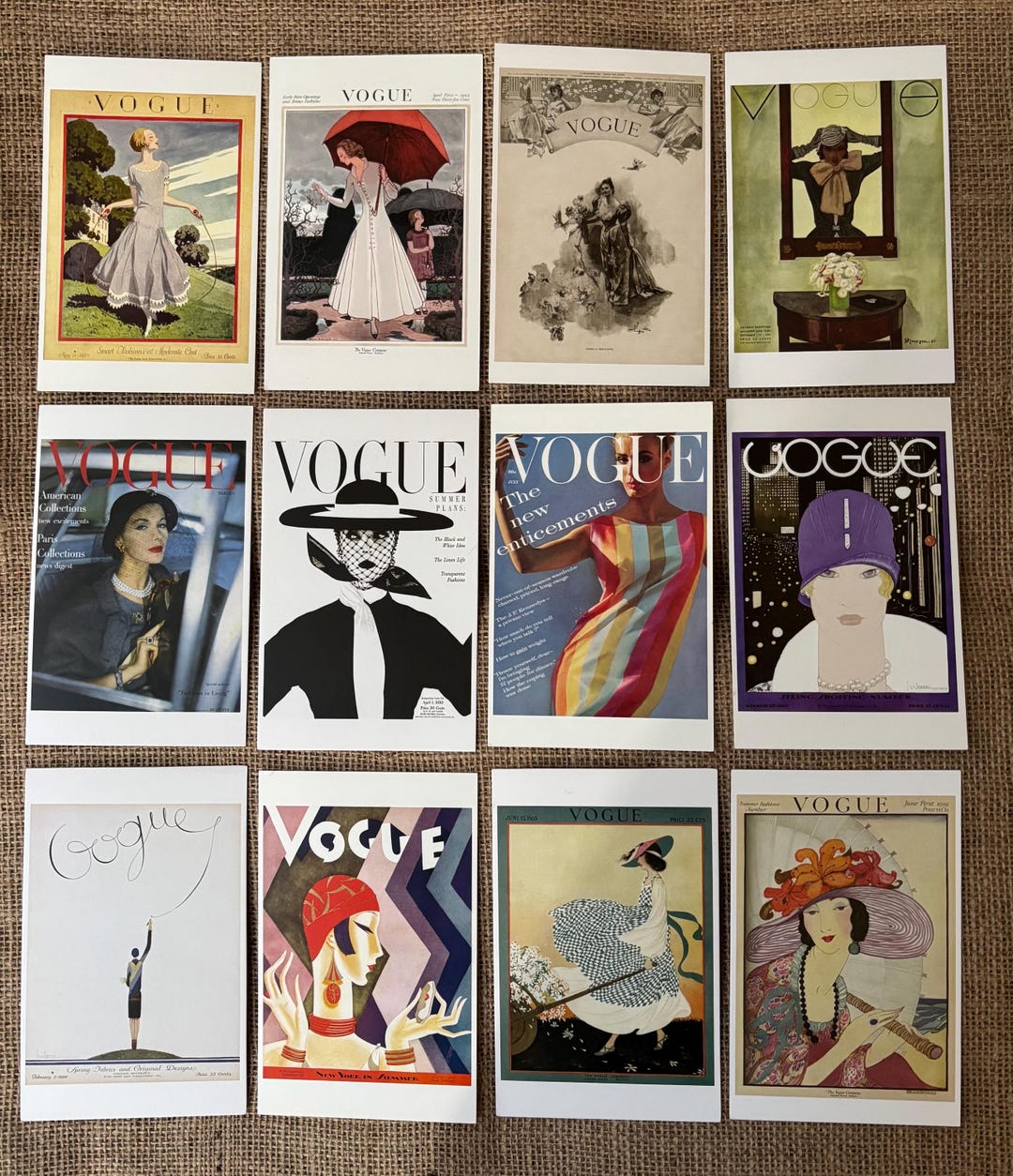 Set of 12 Vogue Magazine Postcards - Etsy