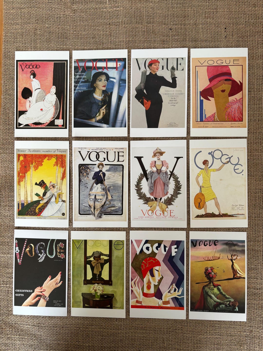 Set of 12 Vogue Magazine Cover Postcards - Etsy