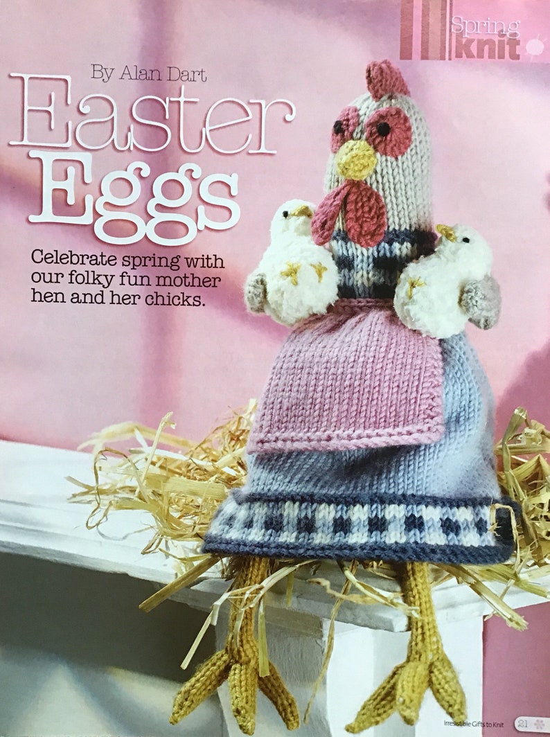 Alan Dart Knitting Pattern for Mother Hen and Her Chicks - Etsy