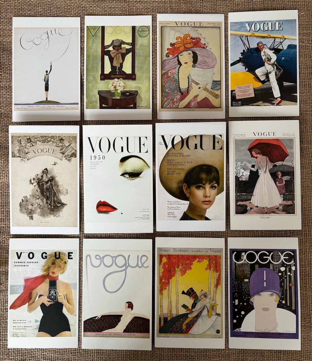 Set of 12 Vogue Magazine Postcards - Etsy