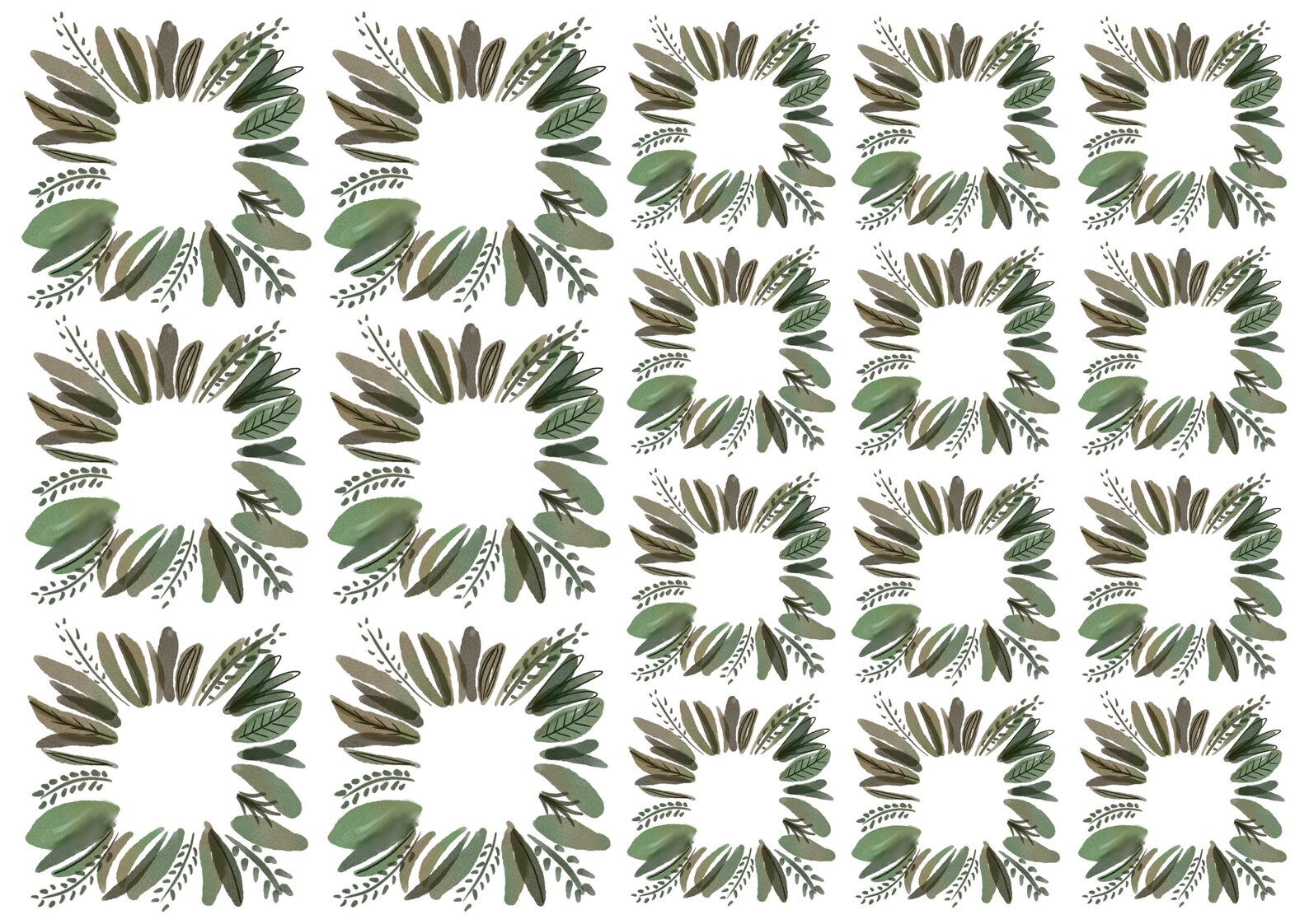 Digital Printable Frame Stickers Clipart Label Frames in - Etsy