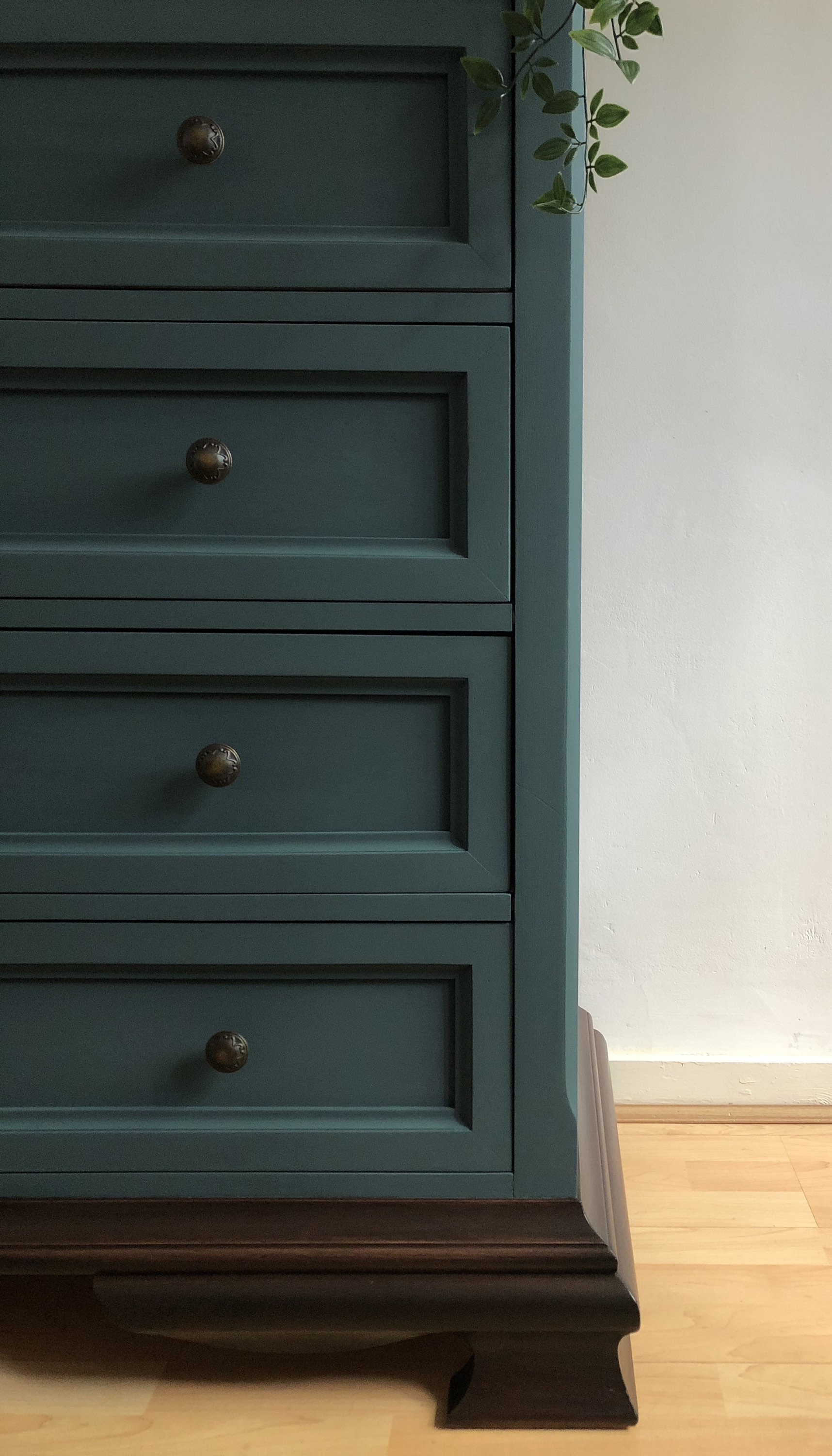 SOLD! Solid Wood Painted Teal Tallboy Chest of Drawers - Etsy