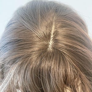 Long Sided Dyed Brown Curly Hair, Curly Bangs, High Temperature Hair ...