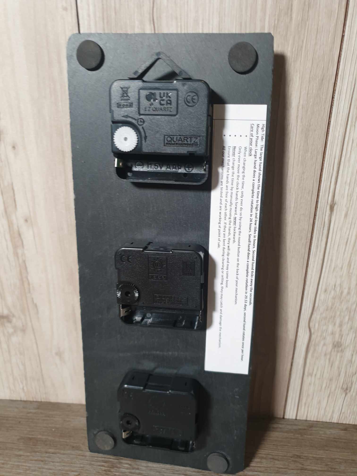 Laser Engraved Time, Tide and Moon Phase Indoor SLATE WALL CLOCK 12cm X ...