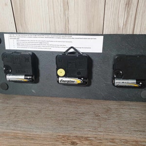 Laser Engraved Time, Tide and Moon Phase SLATE WALL CLOCK 30cm X 12cm ...