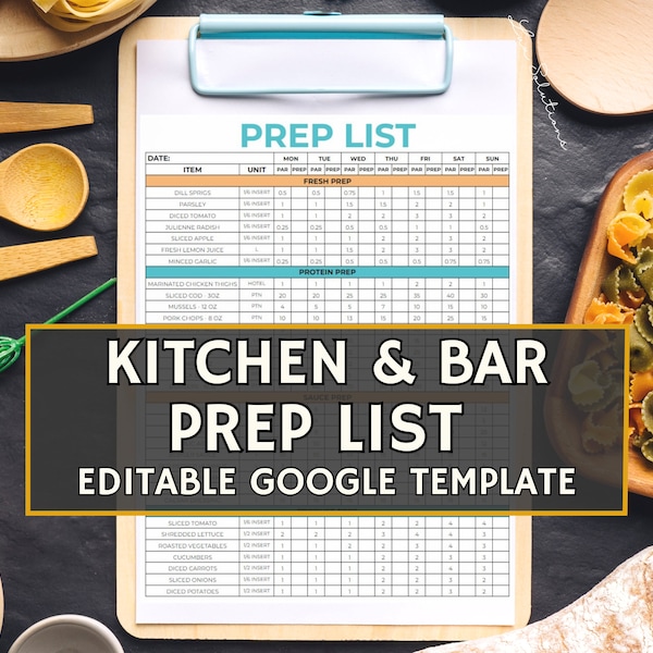 Kitchen Par Template - Etsy