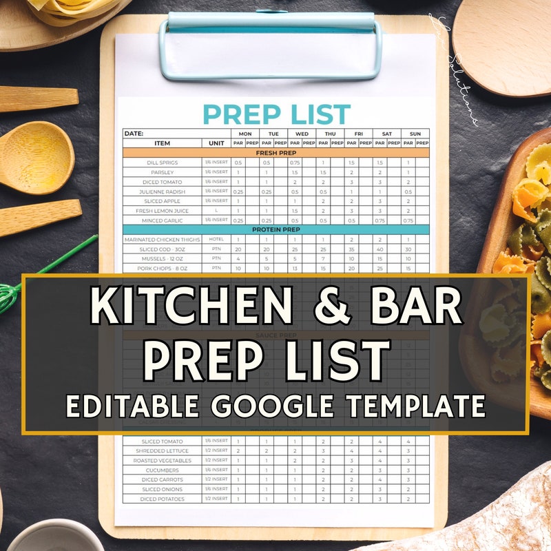 Kitchen Order Sheet - Etsy