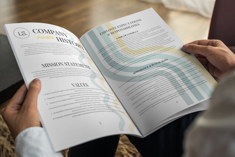 Employee Handbook for Restaurants, Modern Food & Beverage Service ...