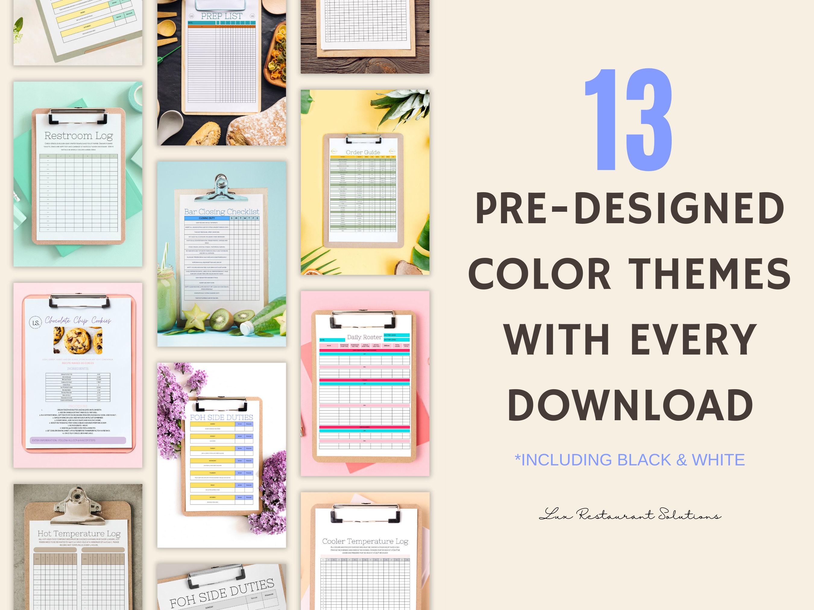 Professional Kitchen Templates, 9 Templates, 13 Color Themes, Fully ...
