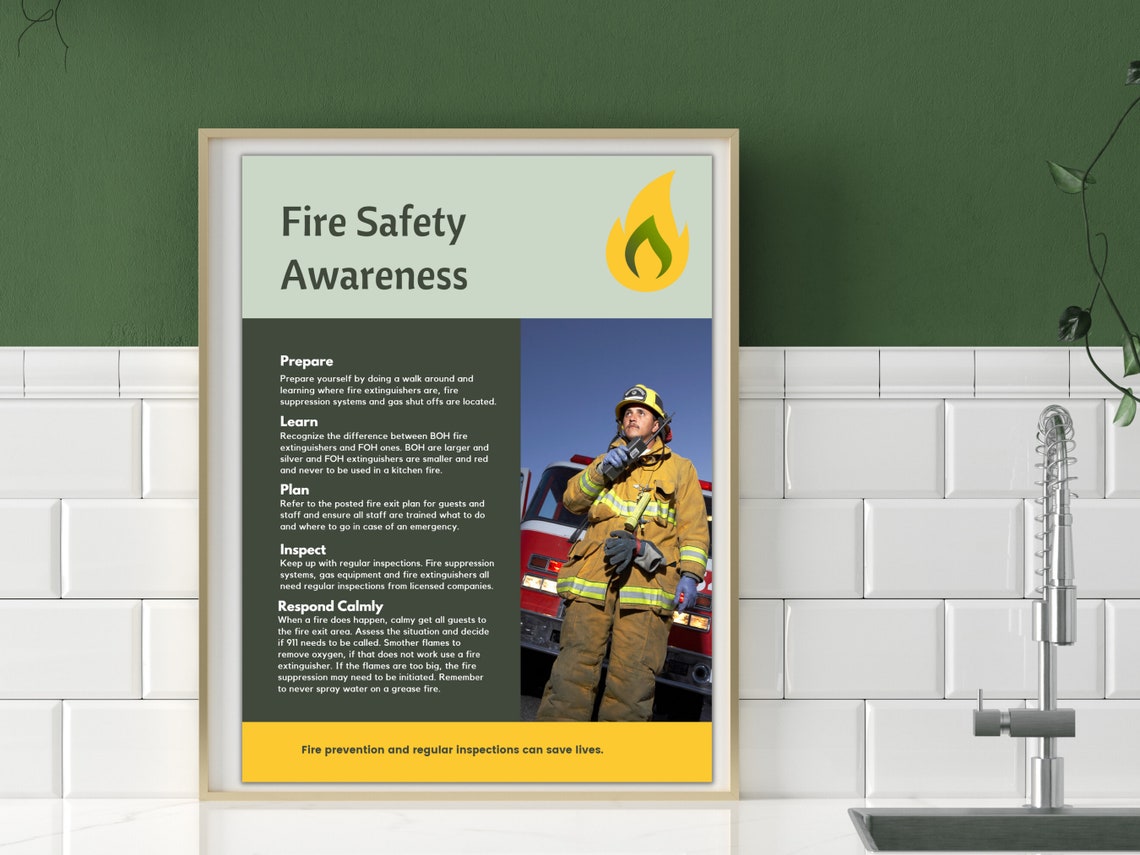 Fire Safety Poster, Workplace Safety, Fire Procedures, Fire Poster ...