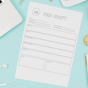 Pre-shift for Restaurants, Editable Pre Shift Template, Restaurant ...