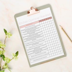 Bakery Opening Checklist, Editable Template for Bakeries, Bakery Daily ...