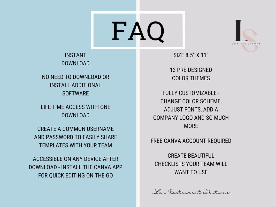 Bar Side Duties Checklist, Bartender Checklist, Bar Side Work Template ...