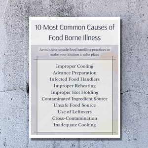 Food Safety Poster, Printable Food Safe Poster, Restaurant Safety, Food ...