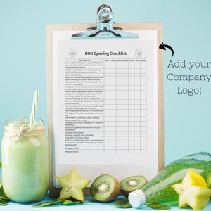 BOH Opening Checklist, Kitchen Opening Checklist Template, Editable ...