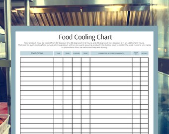 Food Cooling Chart - Etsy