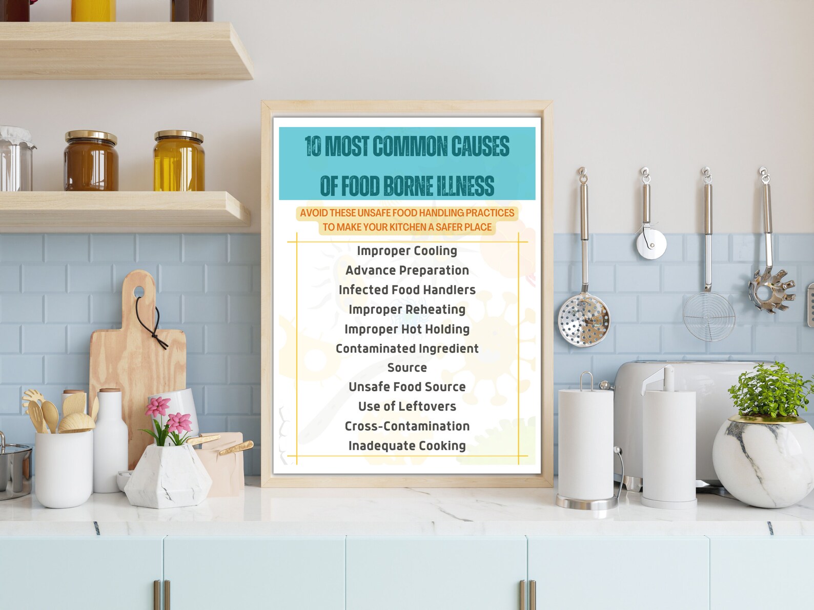 Food Safety Poster Printable Food Safe Poster Restaurant - Etsy Canada