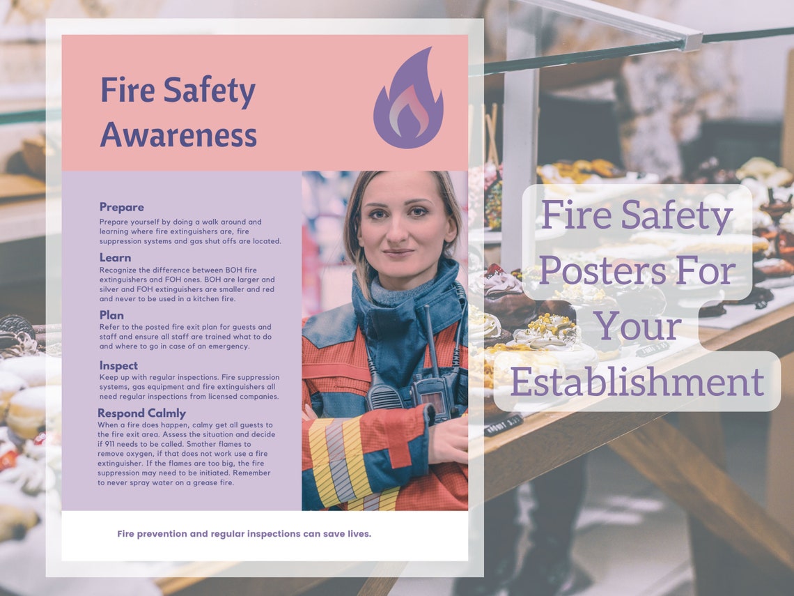 Fire Safety Poster, Workplace Safety, Fire Procedures, Fire Poster ...