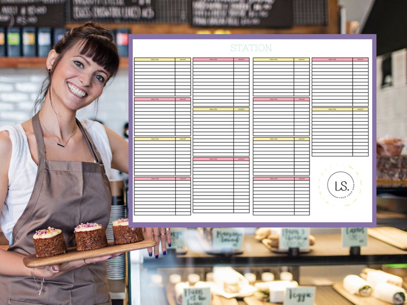 Restaurant Station cheat Sheets Restaurant - Etsy