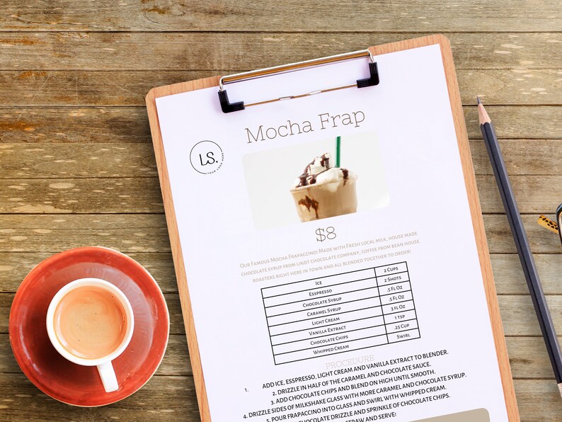 Editable Spec Sheet and Recipe Template, Blank Recipe Template, Instant ...