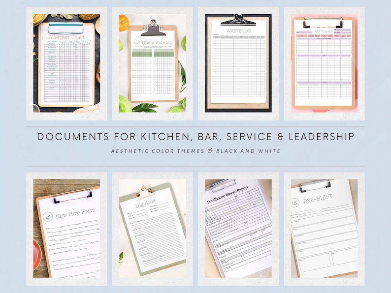 Restaurant Template Bundle, Editable Templates for Bars, Kitchens, Food ...