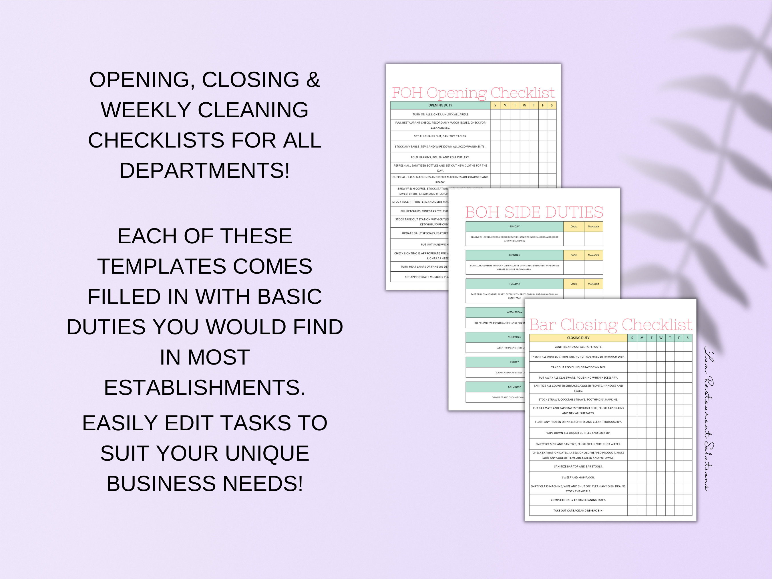 Professional Kitchen Templates, 9 Templates, 13 Color Themes, Fully ...