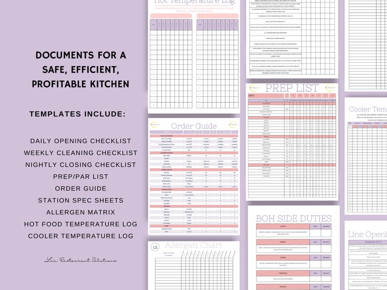 Professional Kitchen Templates, 9 Templates, 13 Color Themes, Fully ...