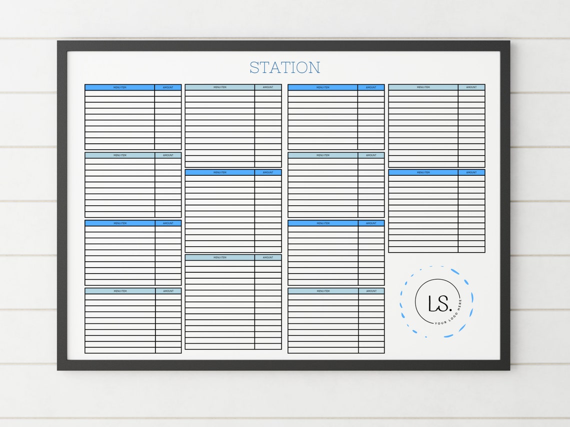 Restaurant Station cheat Sheets Restaurant - Etsy
