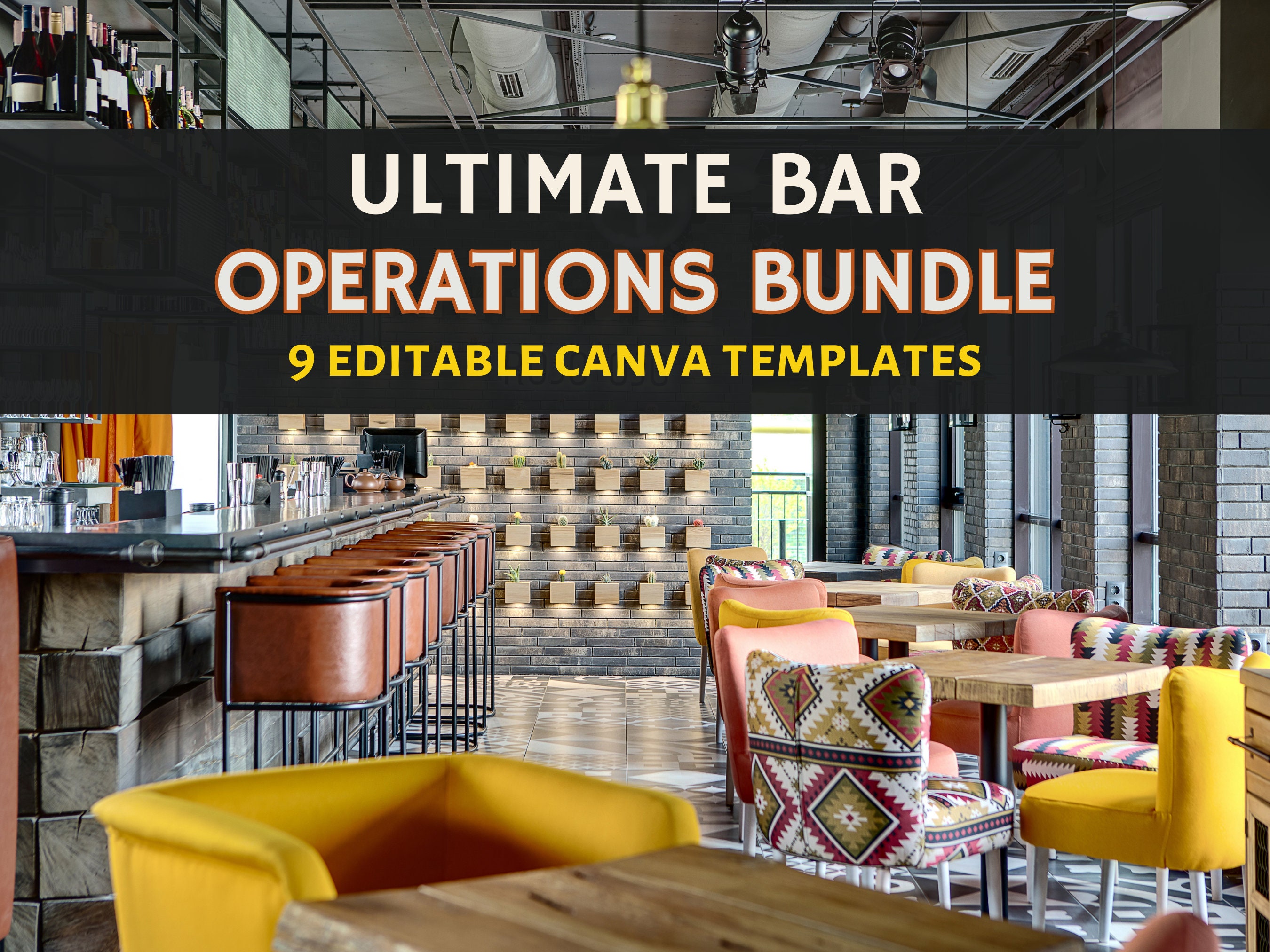 Bartender Checklist Bundle, Editable Bar Checklist Bundle, Opening ...