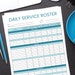 Daily Roster for Restaurants & Bars, Schedule Template for Restaurants ...