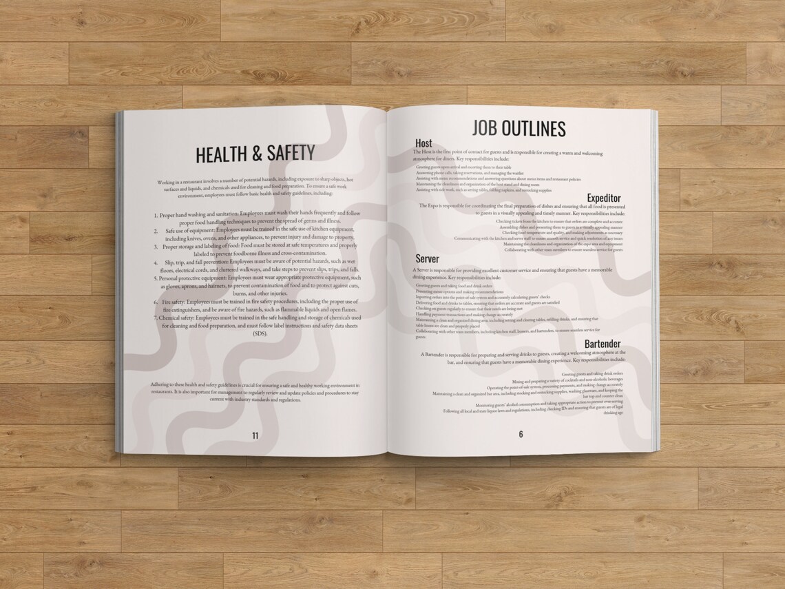 New Hire Manual for Restaurants & Bars, Comprehensive Guidebook for New ...