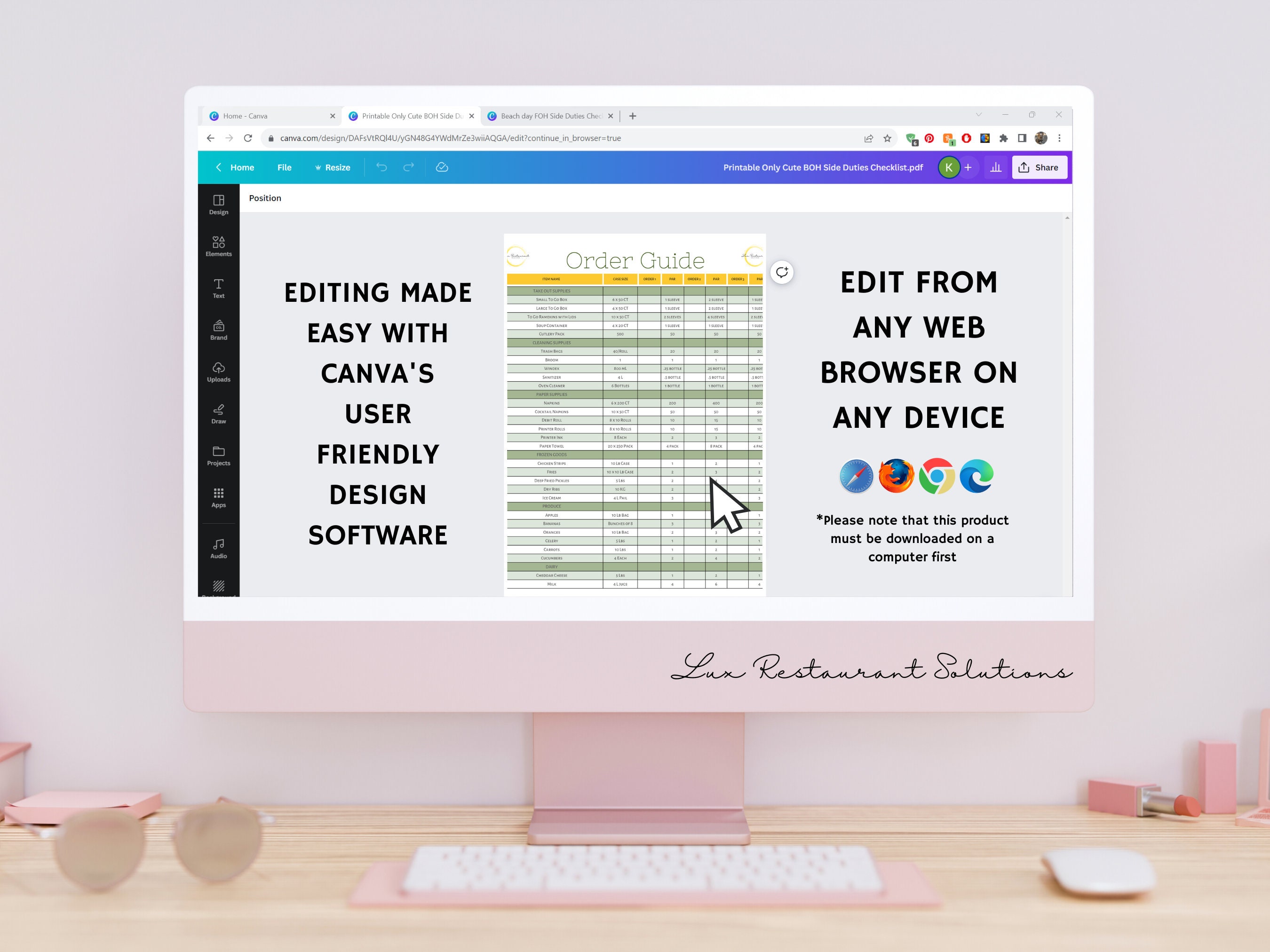 Order Guide for Restaurants and Bars, Restaurant Par List, Ordering ...
