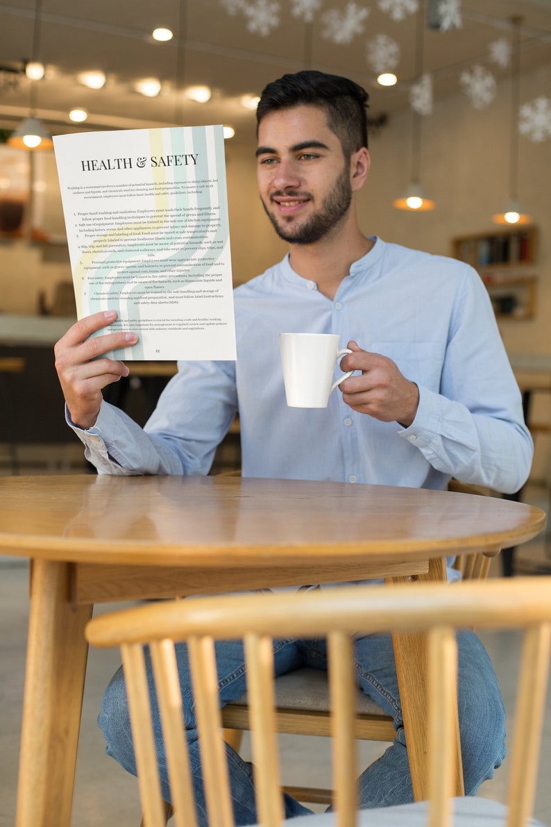 Employee Handbook for Restaurants Modern Food & Beverage - Etsy