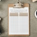 Hot Food Temperature Log, Hot Food Record Sheet, Editable Canva ...