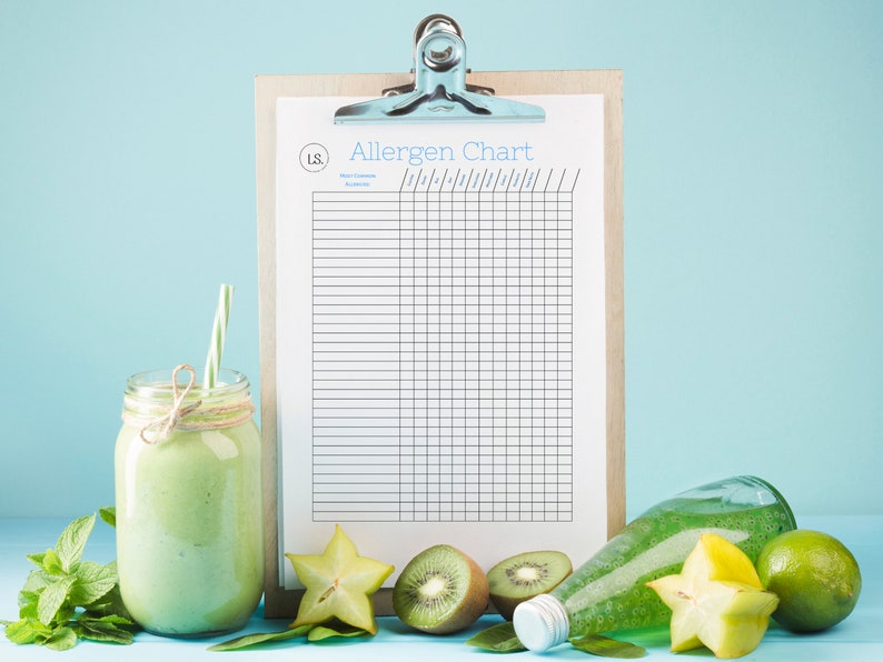 Allergy Chart Fully Editable Restaurant Chart Food Allergy - Etsy