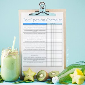 Bar Opening Checklist, Restaurant Bar Cleaning List, Bar Templates ...