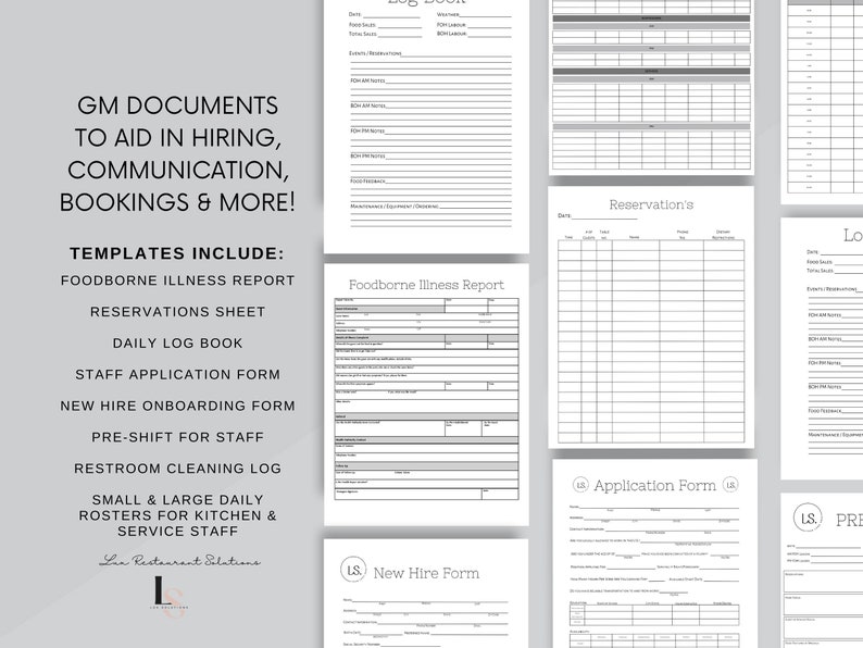 Restaurant Operations Template Bundle, Cost Control, Inventory ...