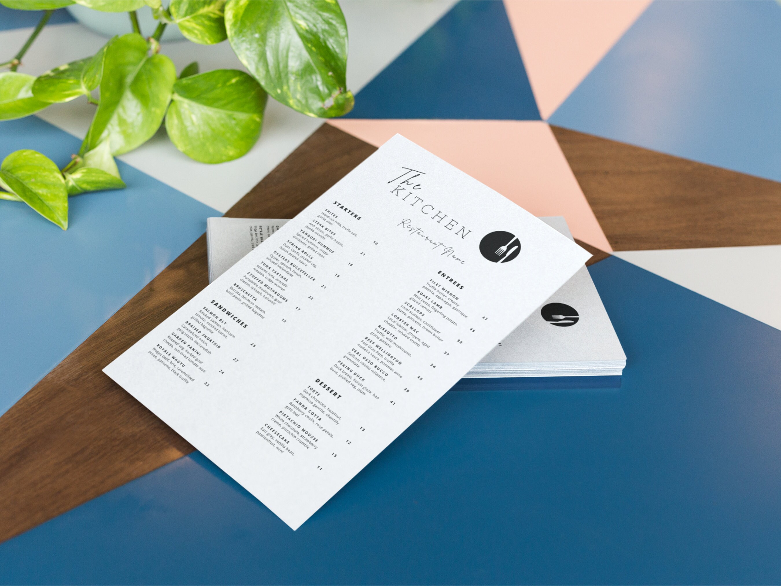 Minimalist Menu Template for Bars & Restaurants, Edit for Free With ...