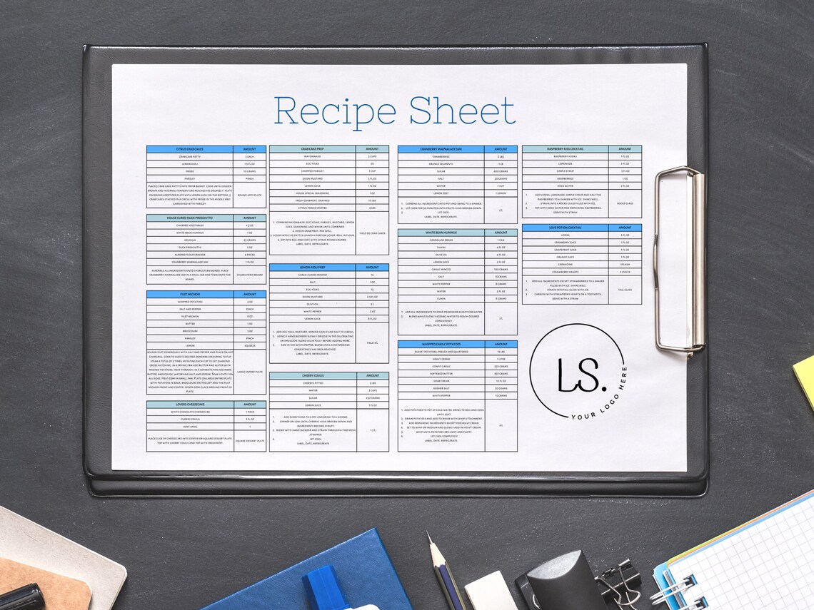 Restaurant Station cheat Sheets, Restaurant Training Materials ...