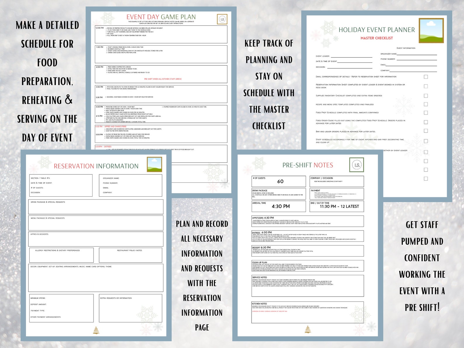 Holiday Event Planner Template Bundle, Learn to Plan and Execute Large ...