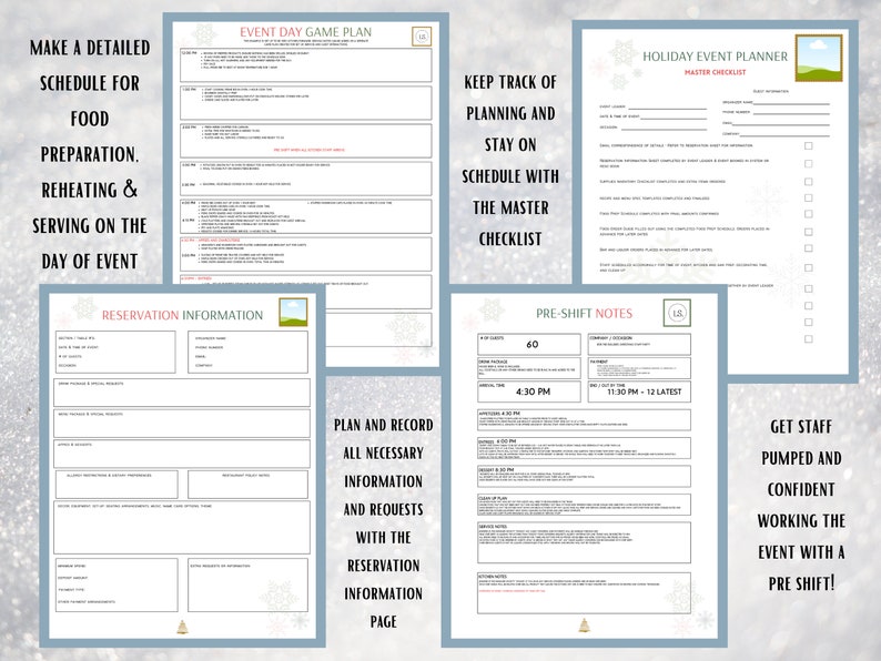 Holiday Event Planner Template Bundle, Learn to Plan and Execute Large ...