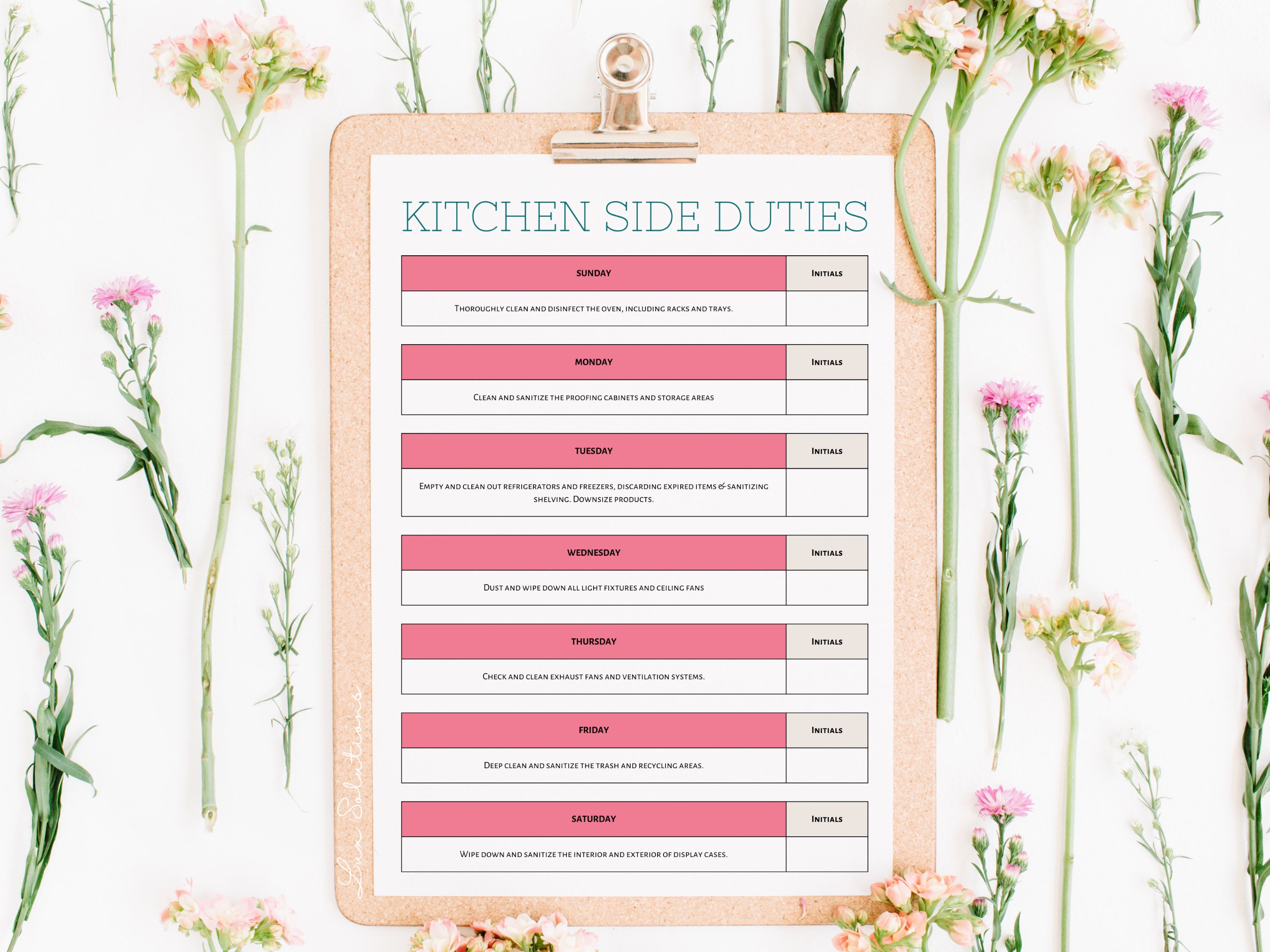 Bakery Cleaning Checklist, Fully Customizable, Edit Free With Canva ...